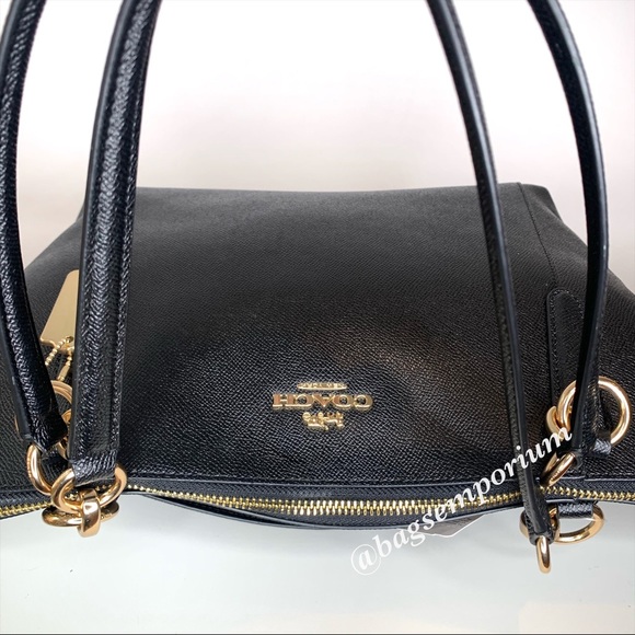 Coach | Bags | Coach Ava Black Leather Tote | Poshmark